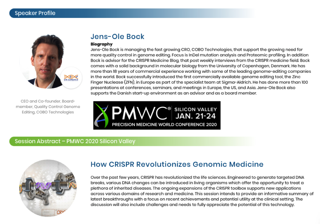 News: CEO, Jens-Ole Bock will join panel: How CRISPR Revolutionises ...